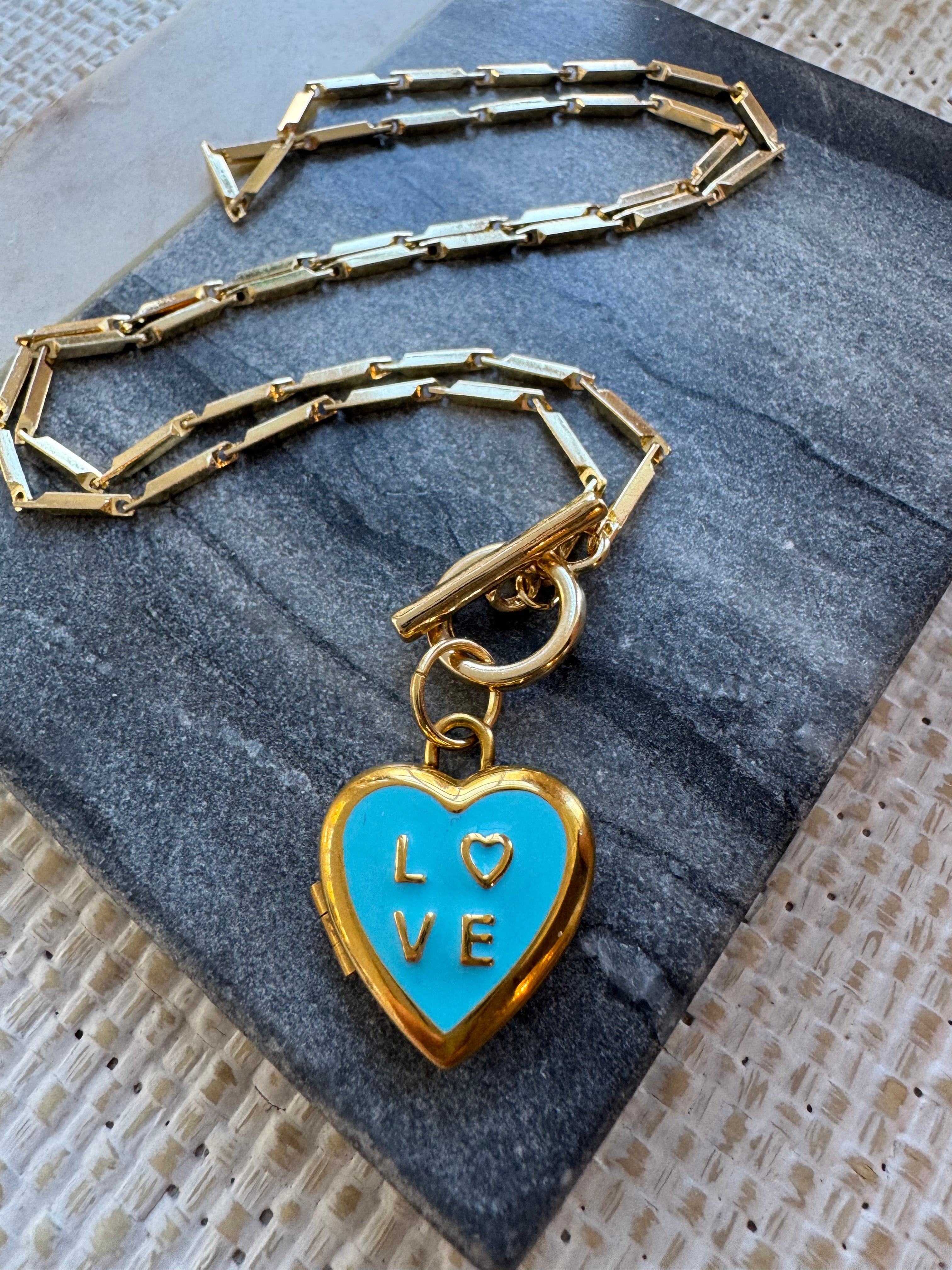 True Blue Love Locket Necklace – Erin McDermott Jewelry