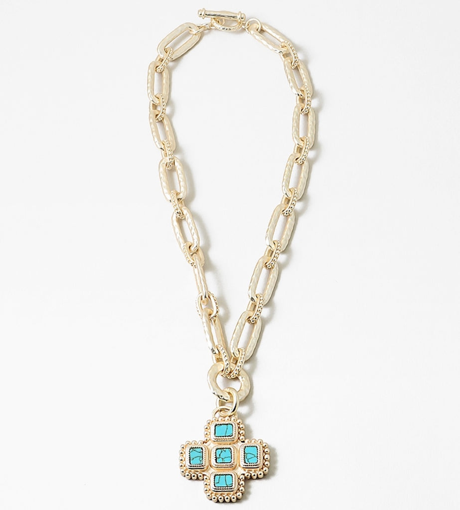 Turquoise Cross Necklace – Erin McDermott Jewelry
